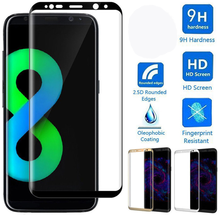 Screen Protectors - Samsung Galaxy S8 Edge CURVED Tempered Glass Screen ...